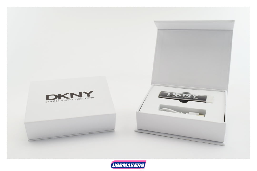 Logo Branded White Power Bank Magnetic Gift Box | USB Makers
